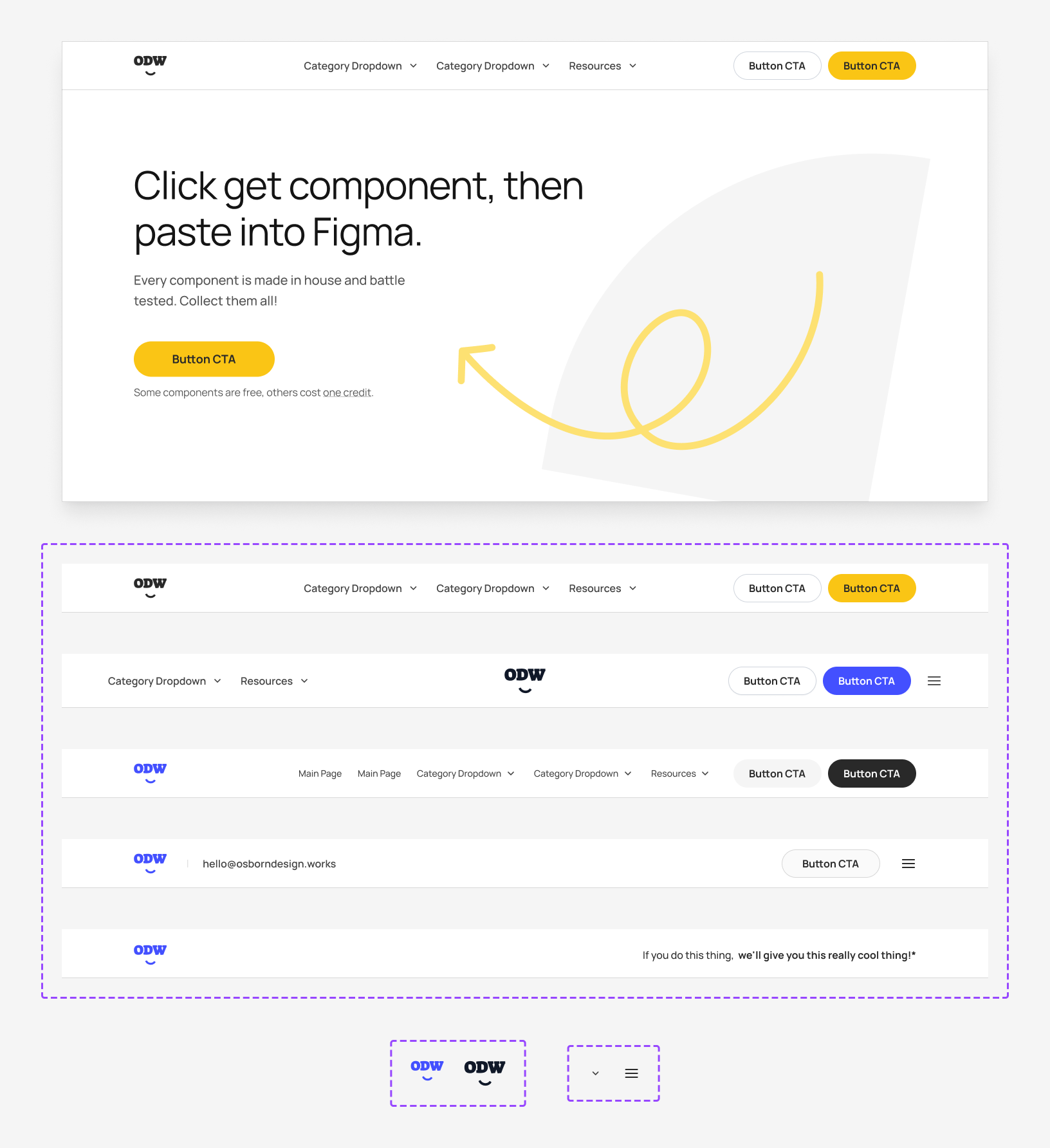 Figma Dashboard Sidebar Navigation, UI Component | Component Collector Design System